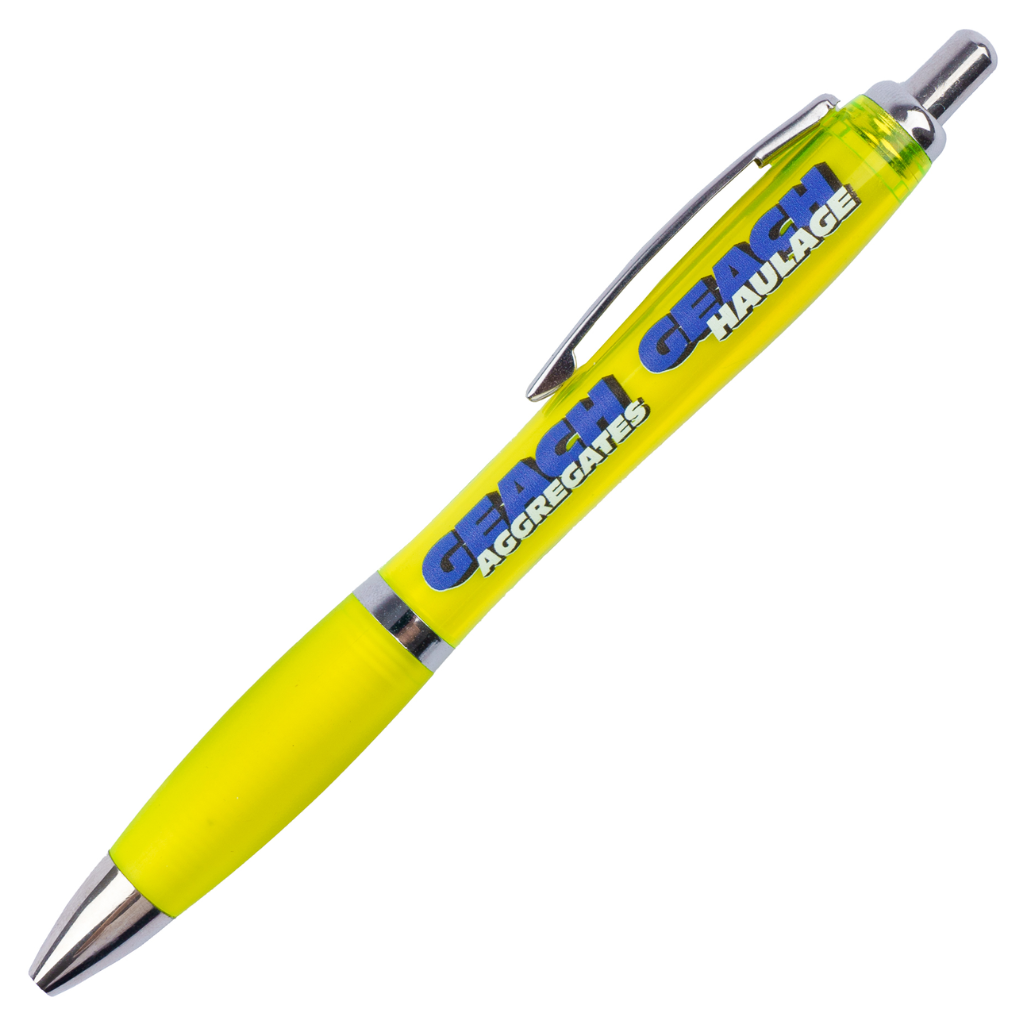 Promotional Curvy Ball Pens | Branded Budget Curvy Pens | Totally Branded